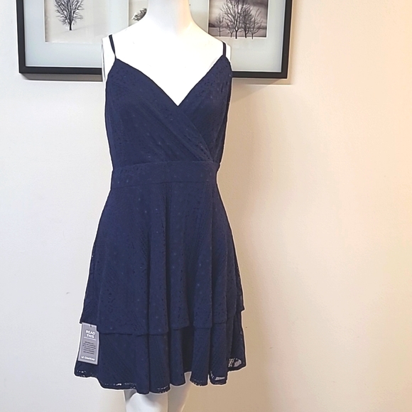 le chateau | Dresses | Le Chateau Dark Royal Blue Spaghetti Stap Fully ...